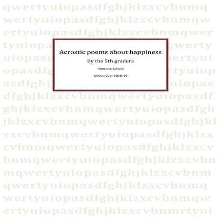 Acrostic poems about happiness | PDF