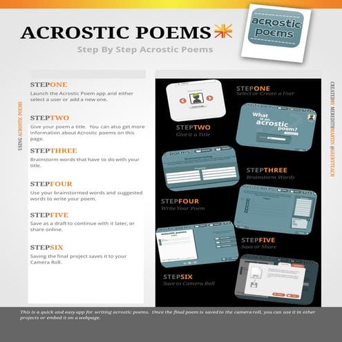 Acrostic Poem App Tutorial | PDF