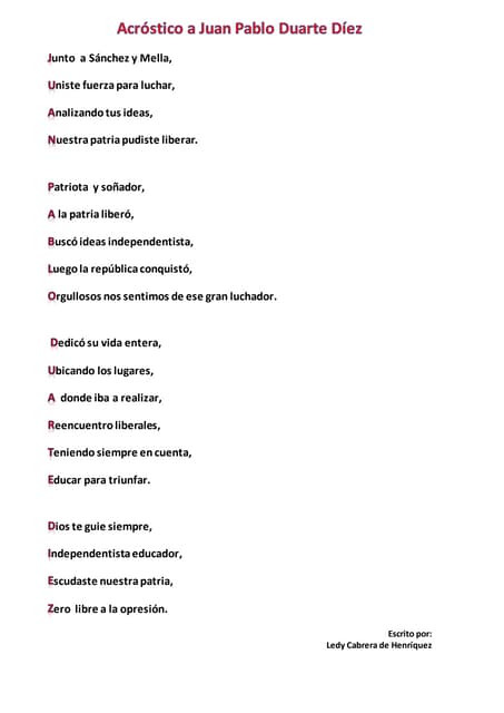 Acrostico Con Kevin / El acróstico vertical del poema forma el nombre ...