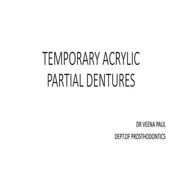 ACRYLIC PARTIAL DENTURES................ | PPTX