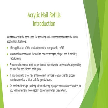 Acrylic refills nail extension enhancement | PPT