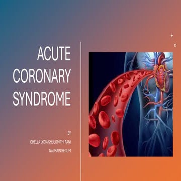 ACUTE CORONARY SYNDROME PRESENTATION FOR UNIVERSITY | PDF