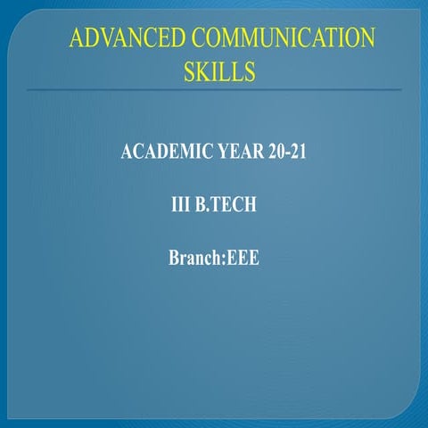 ACS- INTRODUCTOIN ADVANCED ENGLISH LANGUAGE | PPTX