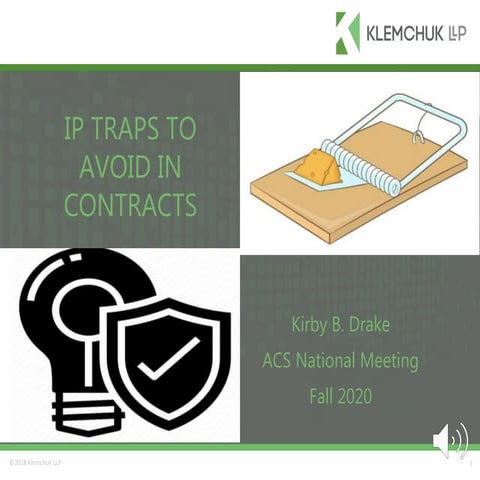 IP Traps to Avoid in Contracts | PPTX