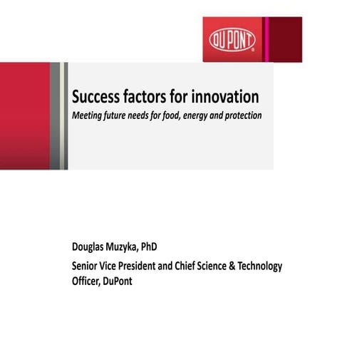 Success factors for Innovation | PPTX