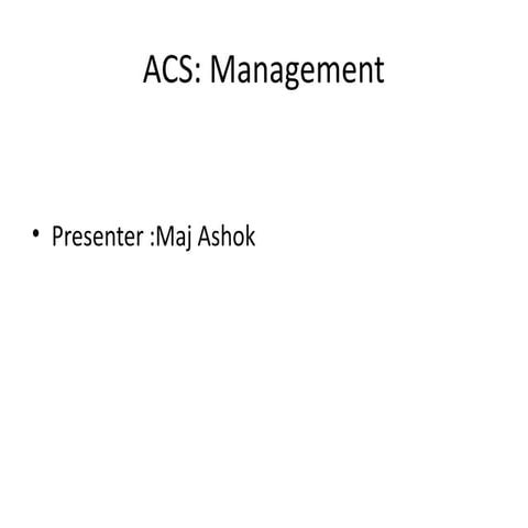 Management of Acute coronary syndrome MI | PPT