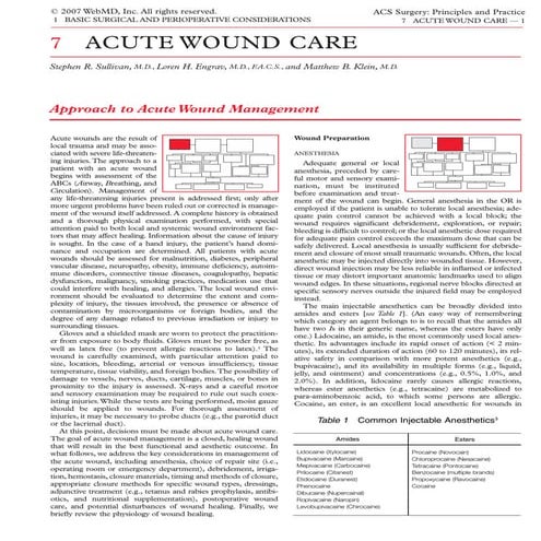 Acs0107 Acute Wound Care | PDF