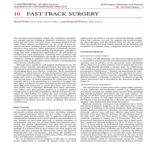 Eras fast track surgery | PPTX