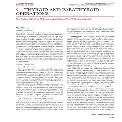 Acs0209 Thyroid And Parathyroid Operations | PDF