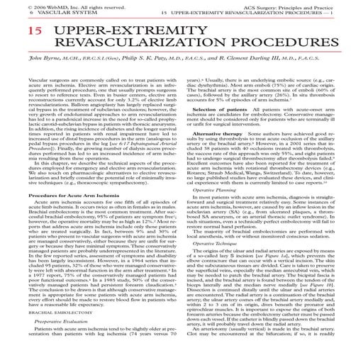 Acs0615 Upper Extremity Revascularization Procedures | PDF