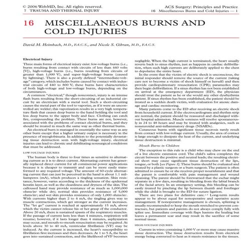 Acs0716 Miscellaneous Burns And Cold Injuries | PDF