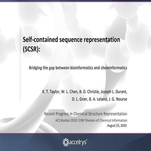Self-Contained Sequence Representation (SCSR) | PPT