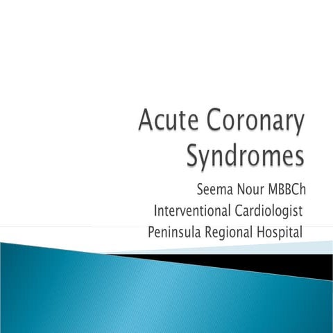 Acute Coronary Syndromes | PPT