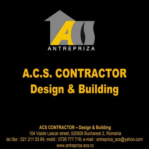 ACS CONTRACTOR - Design & Building | PPT