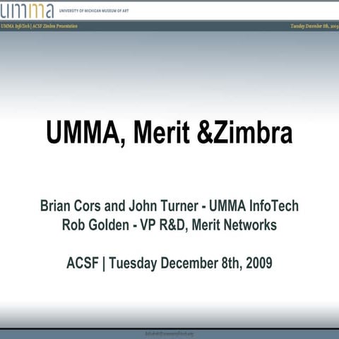 Zimbra introduction | PPT