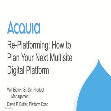 Re-Platforming: How to Plan Your Next Multi-Site Digital Platform | PPTX