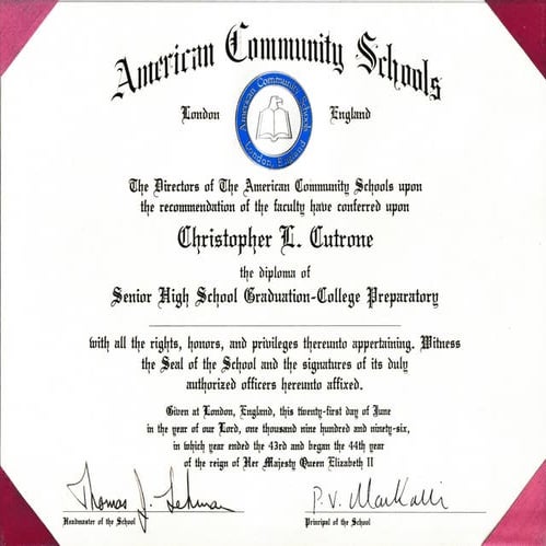 American Community Schools High school Diploma | PDF