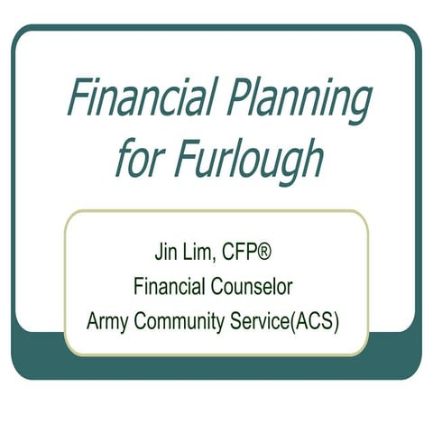 ACS - Planning for Furloughs | PPTX