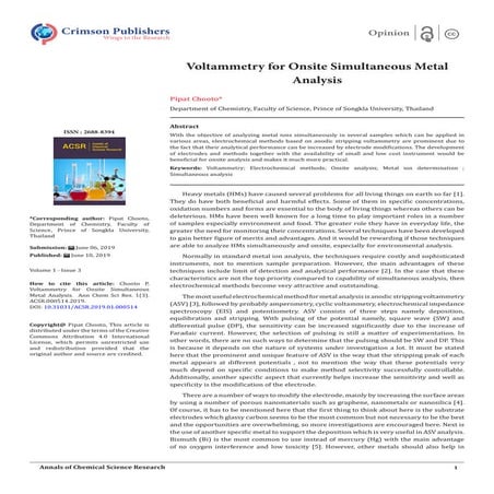 Stripping voltammetry | PPTX