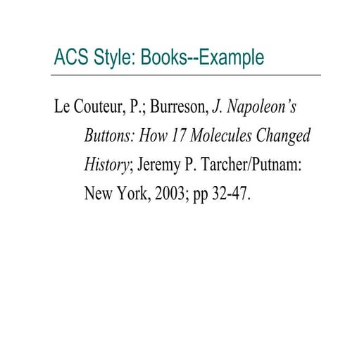 ACS Style: Journal Articles | PPT