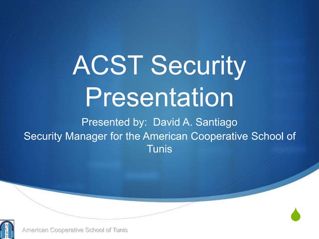 Workplace Security Awareness-Part 1 | PPTX