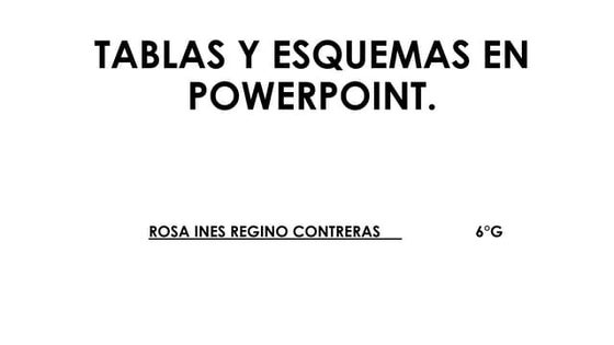 TABLAS Y ESQUEMAS | PPTX | Technology & Computing