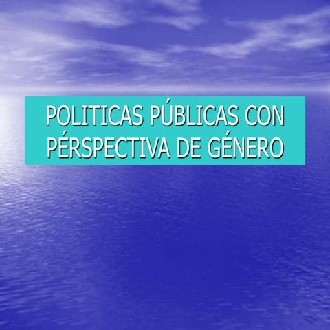 Políticas Públicas Con Perspectiva De Género Ppt 3703