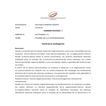 MODELO DE CONTINGENCIA DE LAWRENCE Y LORSCH | PPT