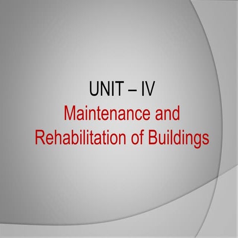 Building maintenance | PPTX