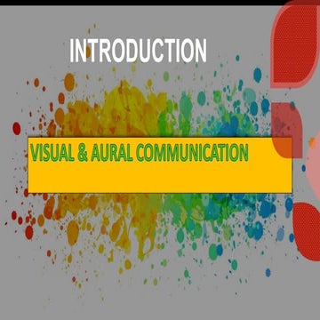 visual and aural communication | PPT