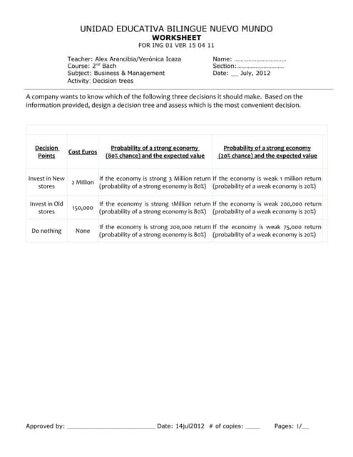 LIFO - FIFO Worksheet | DOC
