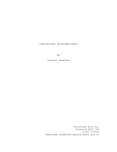 Script - Role Play. | DOCX