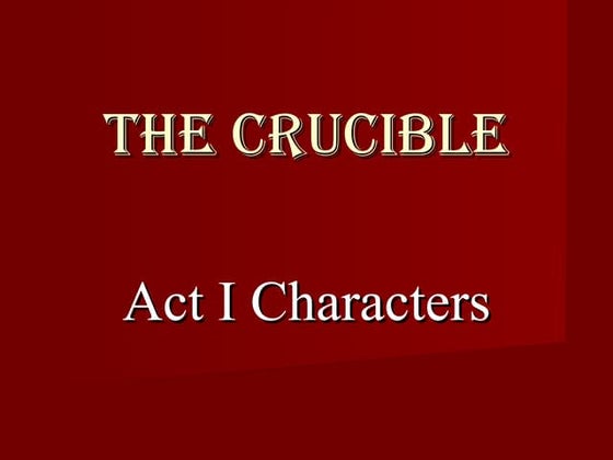 The Crucible | PPT