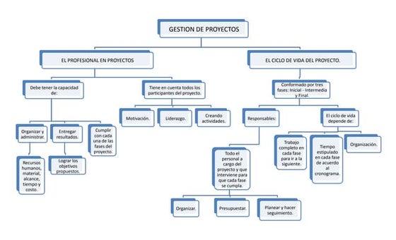 Mapa conceptual de gestion de proyectos | PPT