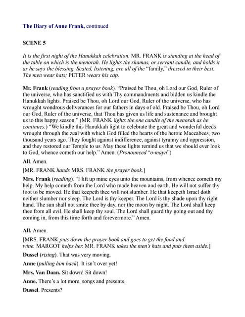 The diary of anne frank act 1 scene 4 | DOCX