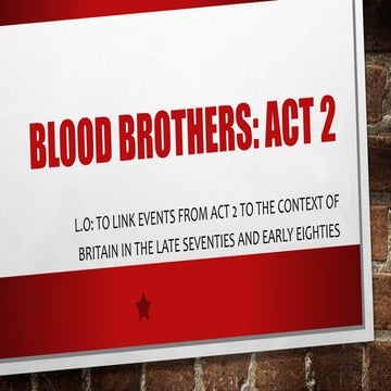 Blood Brothers: Mickey and Edward extract | DOCX