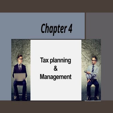 ACT 332 (Chapter 4).pptx Tax Management & Tax Evasion | PPTX | Personal Taxes | Personal Finance
