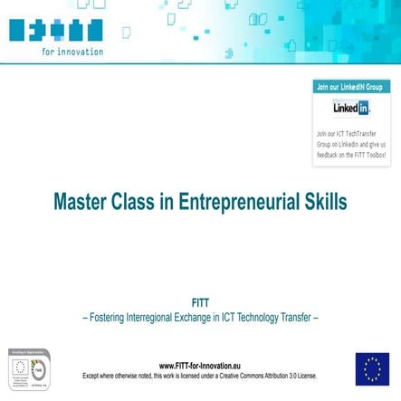 FITT Toolbox: Master Class in Entrepreneurial Skills | PDF | Startups ...