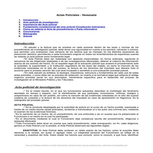 Actas policiales-venezuela | DOC