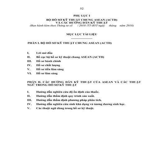 BỘ HỒ SƠ KỸ THUẬT CHUNG ASEAN (ACTD) VÀ CÁC HƯỚNG DẪN KỸ THUẬT | PDF