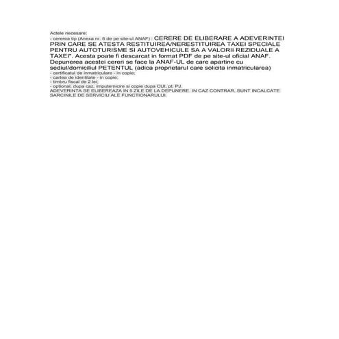 Acte pt adeverinta auto | PDF