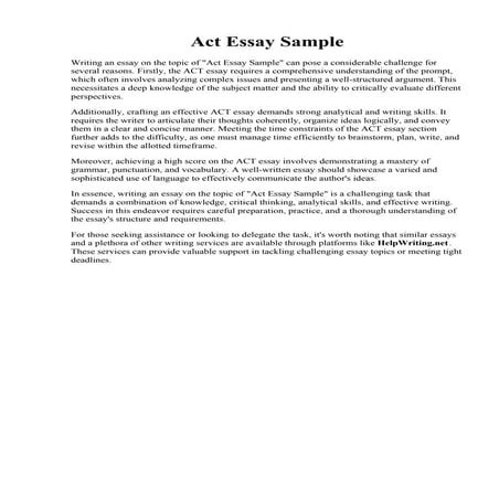 Essay On My Summer Vacation For Kids | PDF