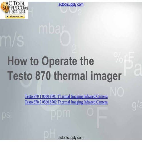 Testo 870 Thermal Camera | PDF | Cameras and Camcorders | Consumer ...