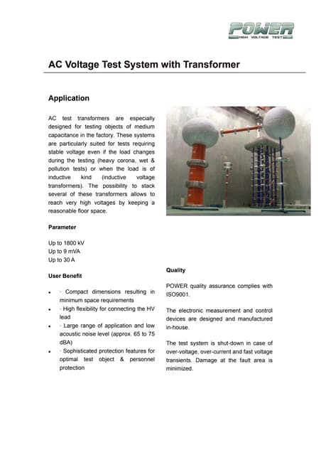 2 AC Resonant Test system | PDF