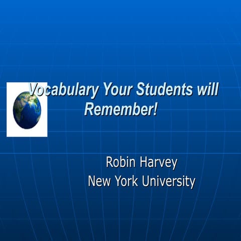 Teaching Vocabulary | PPT