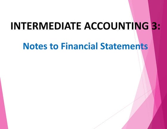 Chapter 3 notes to financial statements | PPTX | Stocks and Bonds ...
