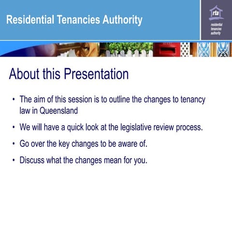 Residential Tenancies Authority - New Act Presentation | PPT