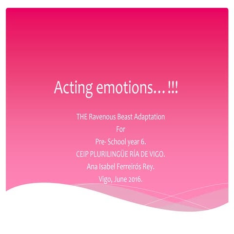 Acting emotions the_ravenous_beast_adaptation_ceip_pl_riadevigo | PPTX