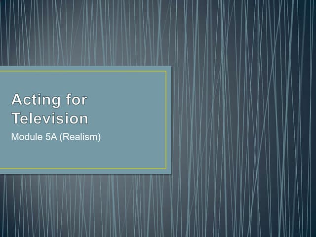 Non-Naturalistic and Naturalistic Performance | PPTX