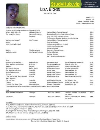 LM acting resume | PDF